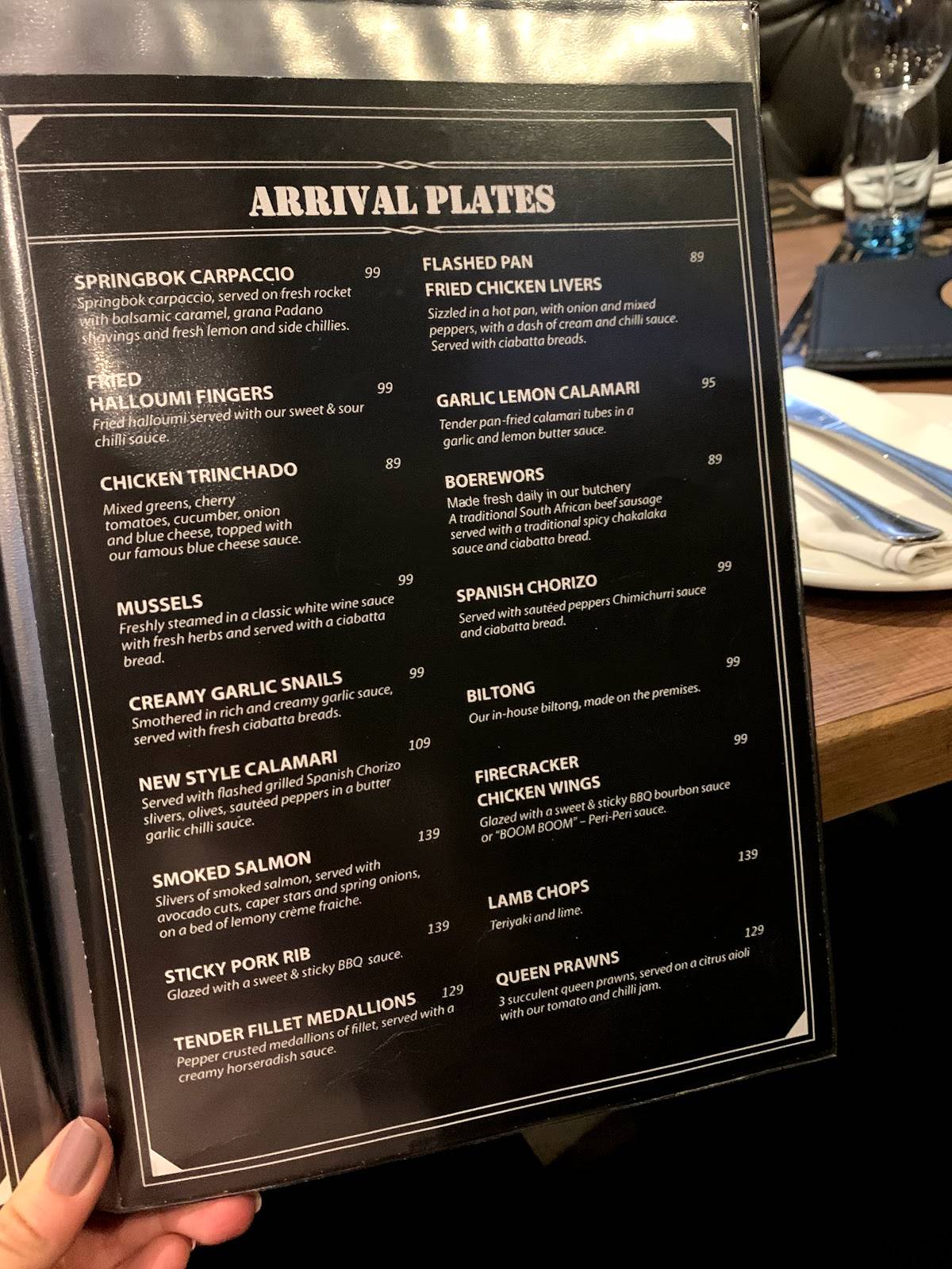 Menu at Trumps Grillhouse and Butchery pub & bar, Sandton