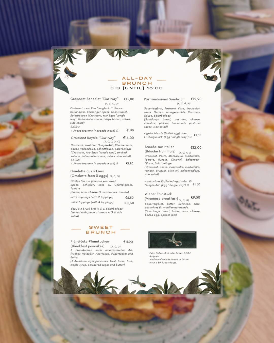 Menu au Jungle Tribe Brunch & More - Wien café, Vienne