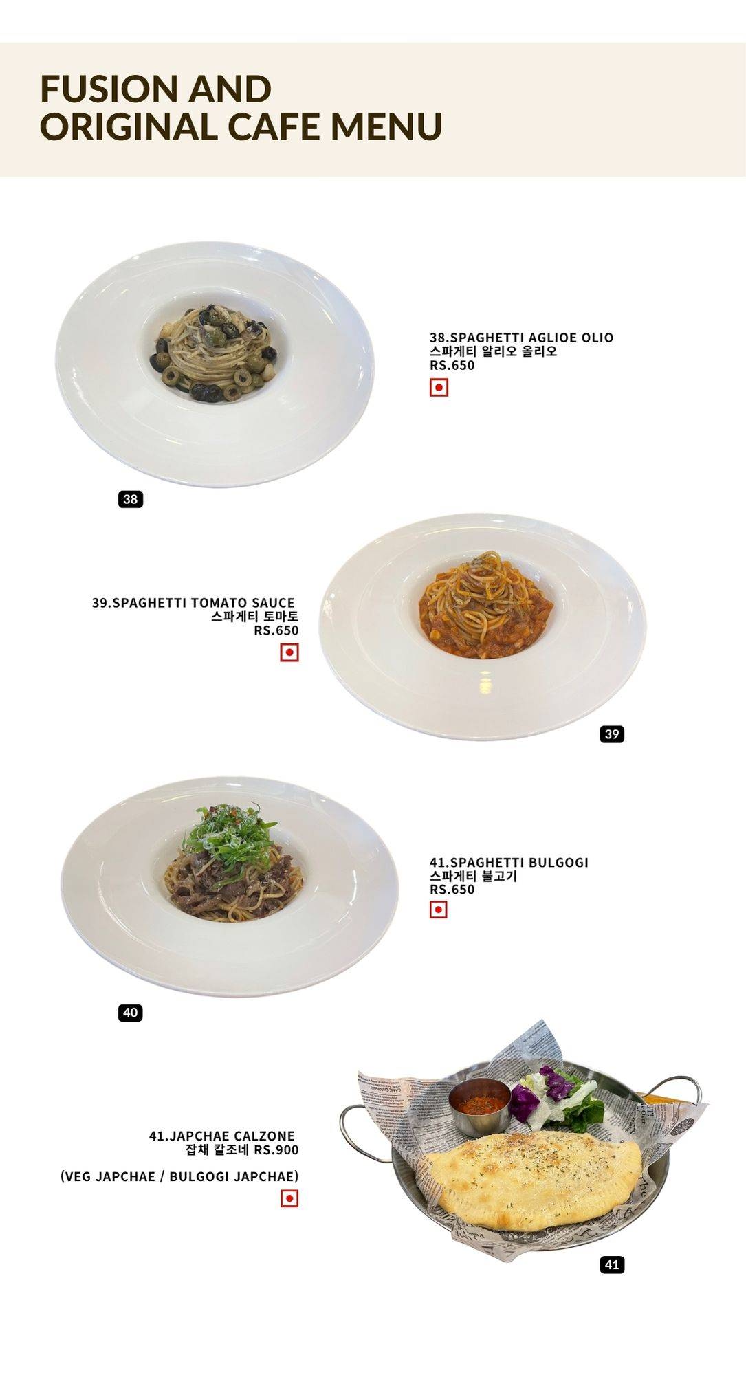 Menu at K-Street Restaurants, Chennai