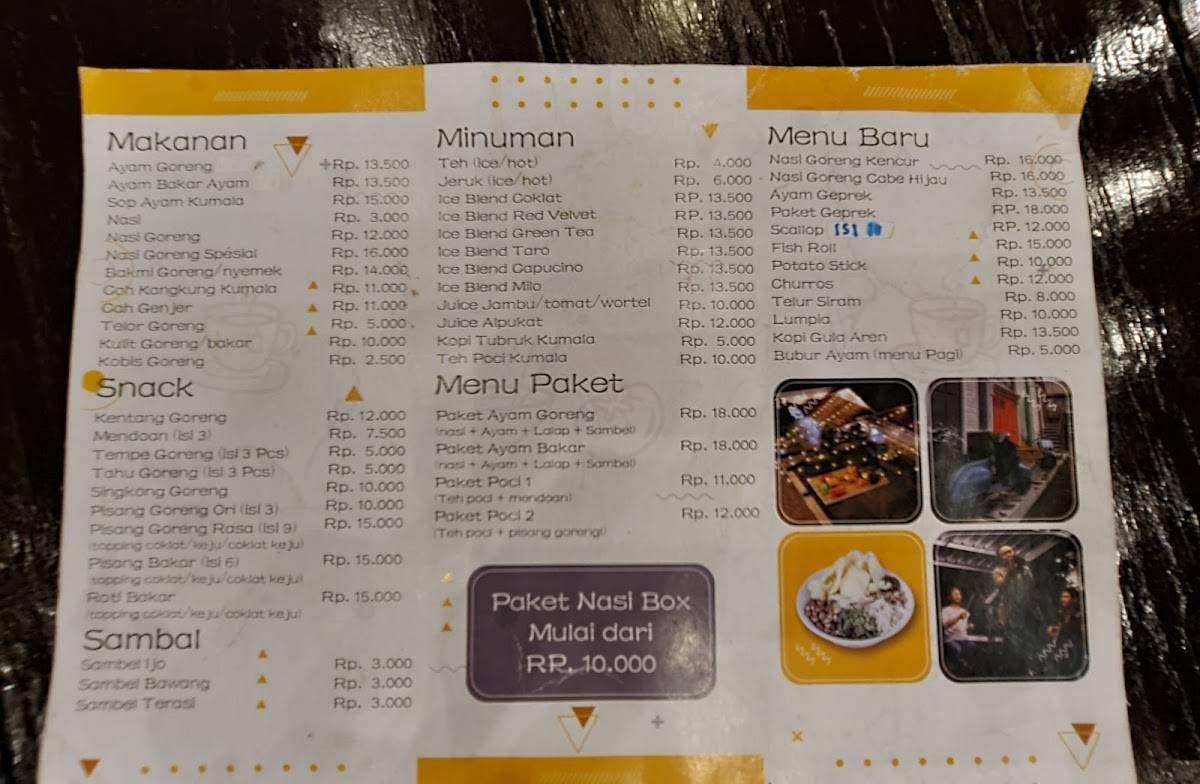 Menu at Kumala Coffee Eatery & Store restaurant, Kalibagor