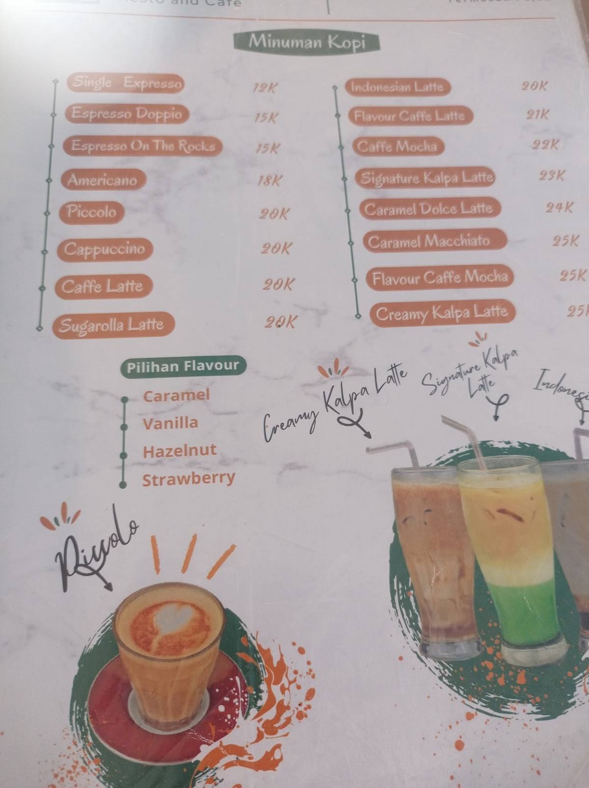 Menu at Kalpataru Resto and Cafe, Palembang