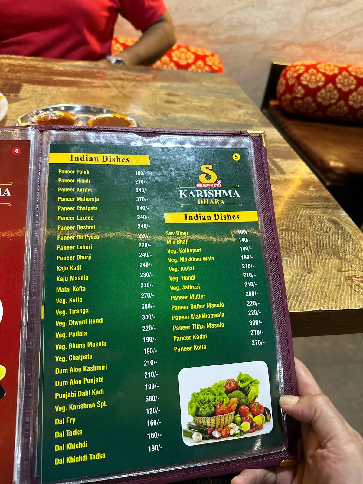Menu at Karishma Dhaba, Vadape, Mumbai - Nashik Expy