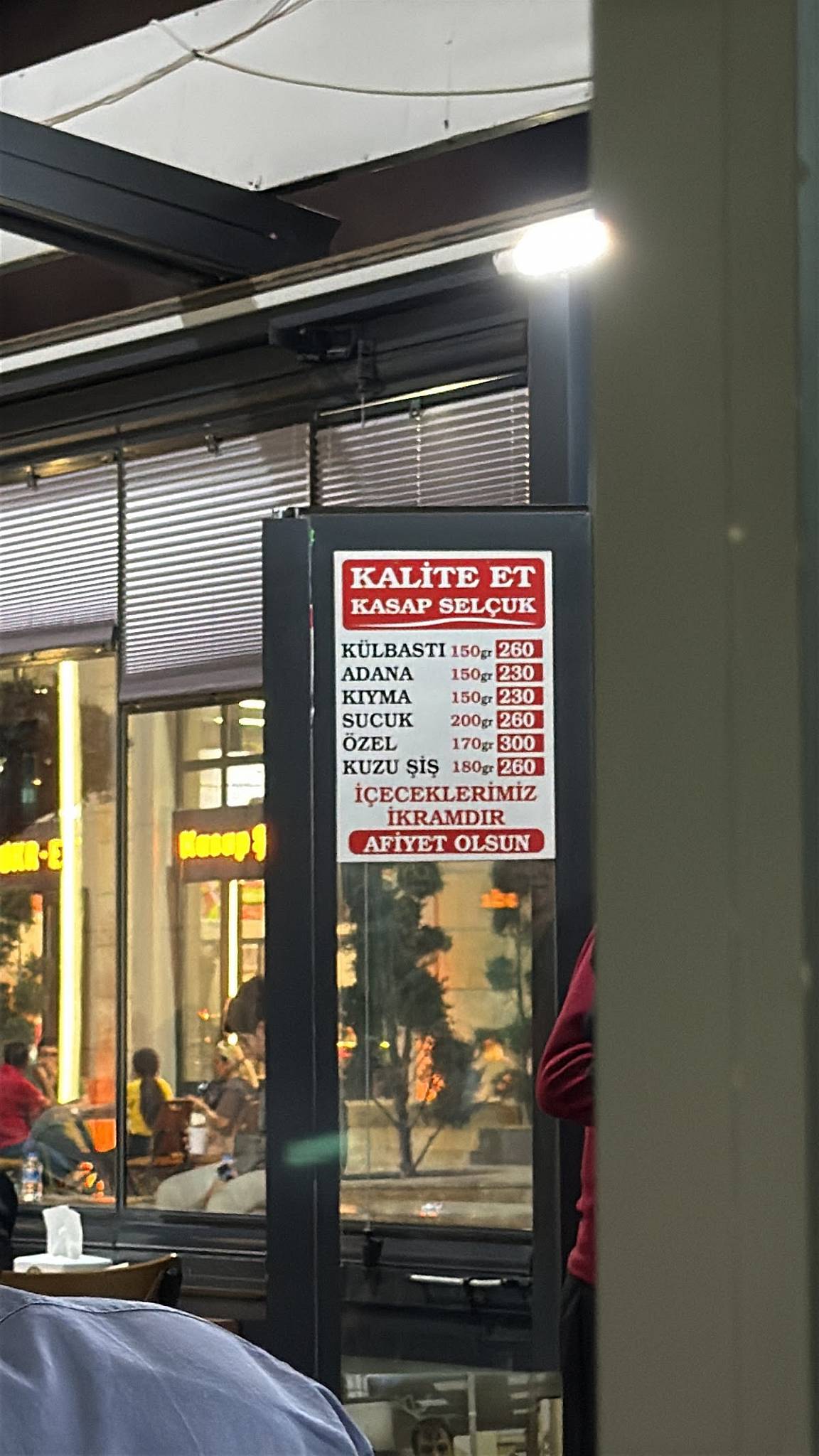 Menu at Kasap Selçuk Usta Millet Bahçesi, Gaziantep
