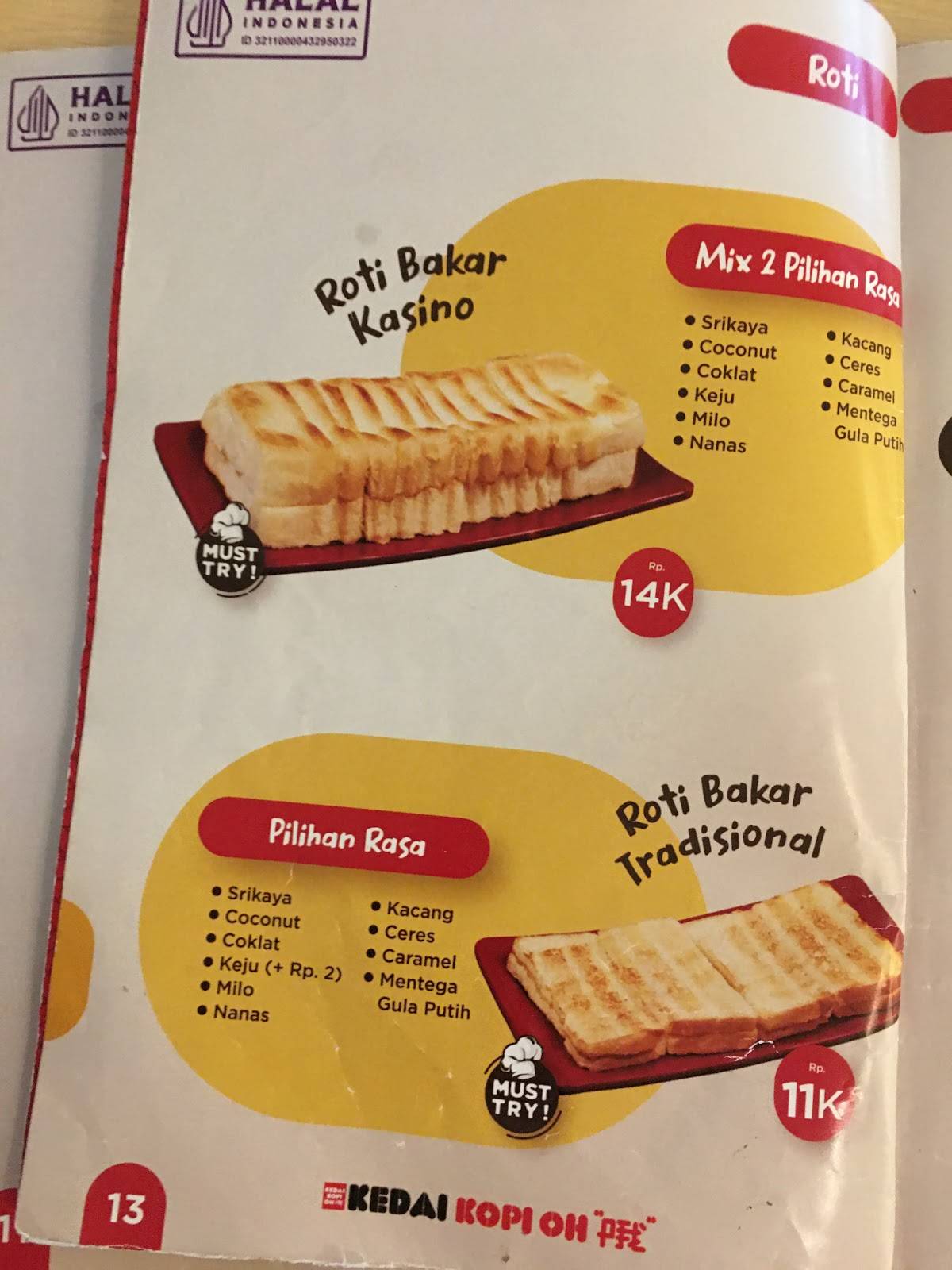 Carta del restaurante Kedai Kopi Oh Gading Serpong - Ruko Faraday ...