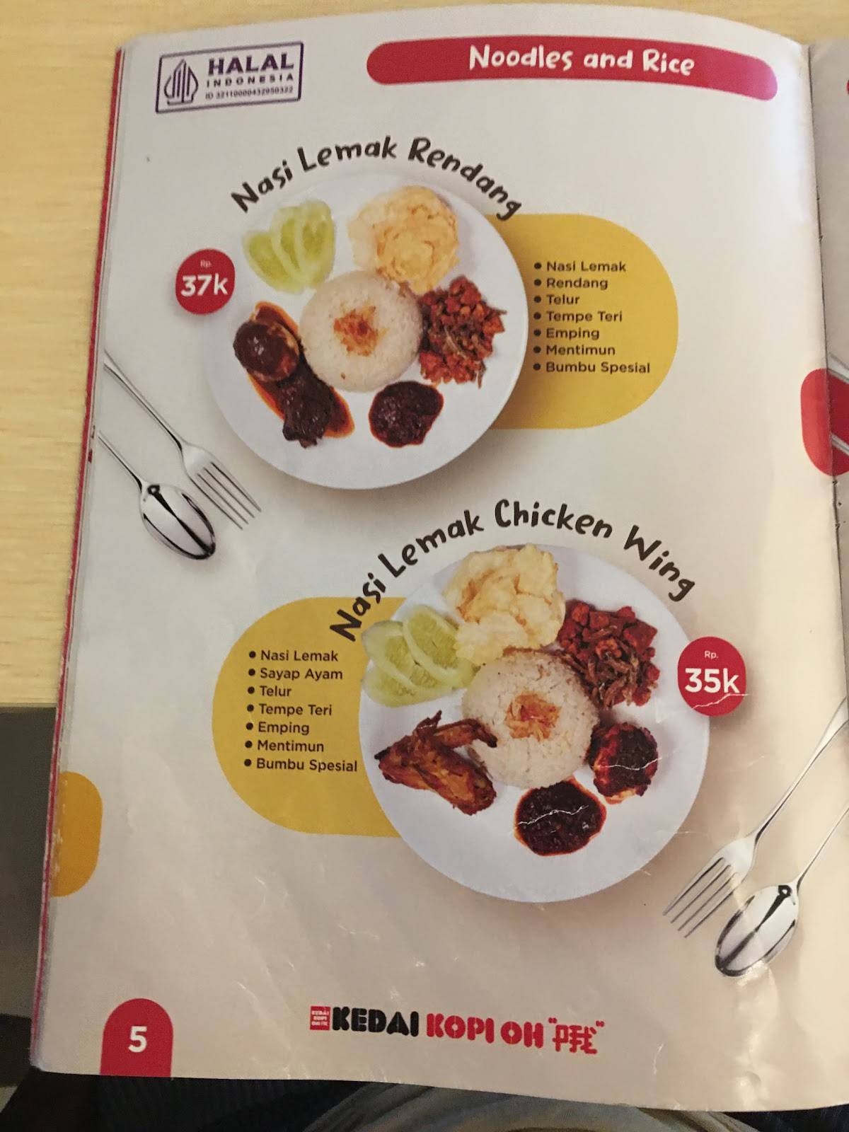 Carta del restaurante Kedai Kopi Oh Gading Serpong - Ruko Faraday ...