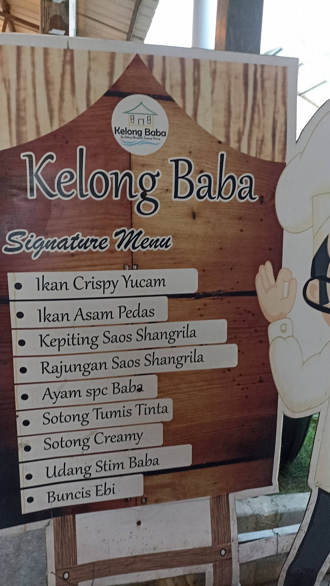 Menu at Kelong Baba by Kelong Shangrila Tj. Pinang restaurant, Batam