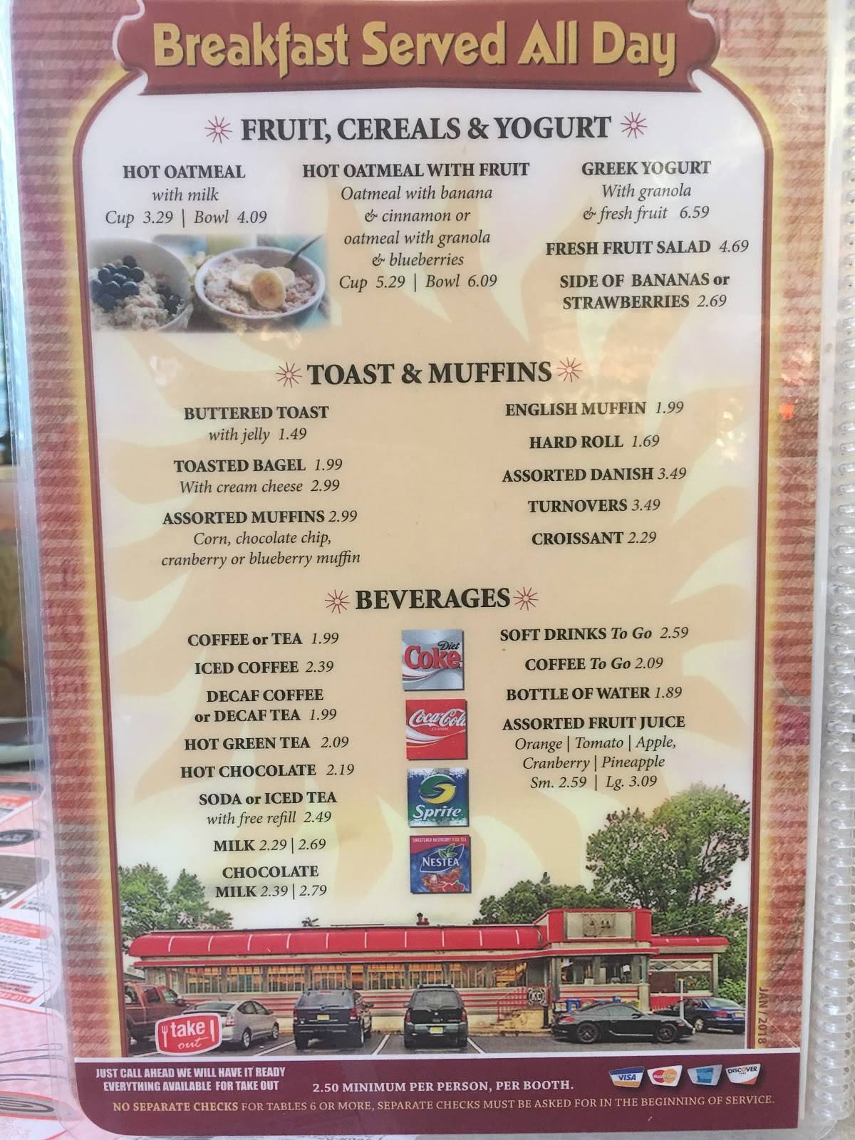 Menu at Key City Diner restaurant, Phillipsburg
