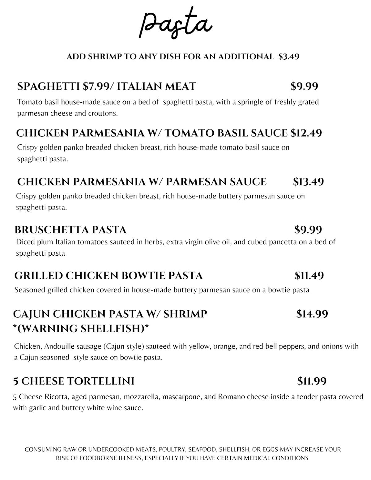 Menu at Keys and Crows Restaurant, Lancaster