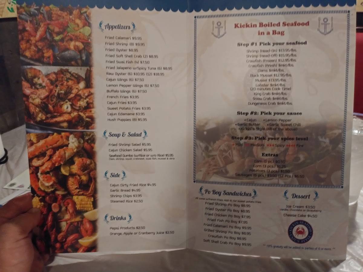 Menu at Kickin Seafood&Sushi Buffet（All You Can Eat） restaurant, Layton