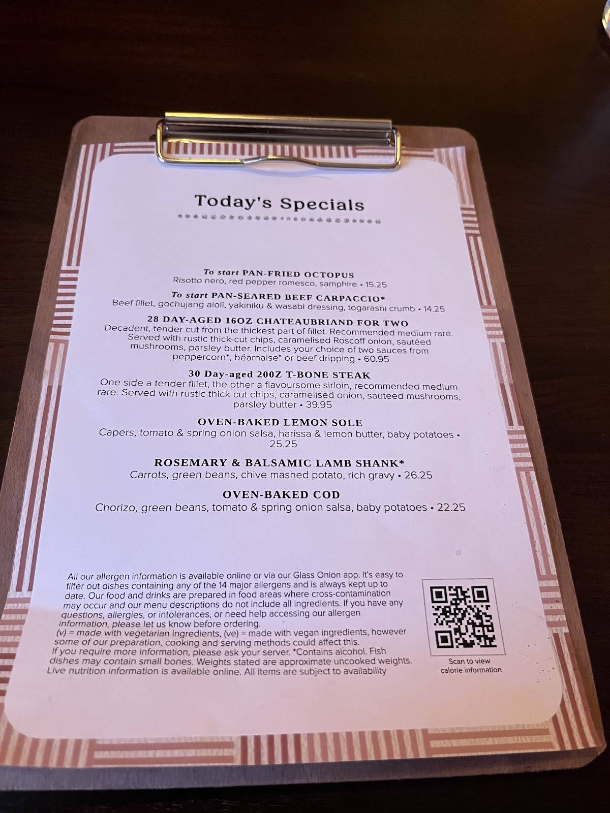Menu at King William IV Chigwell pub & bar, Chigwell, High Rd