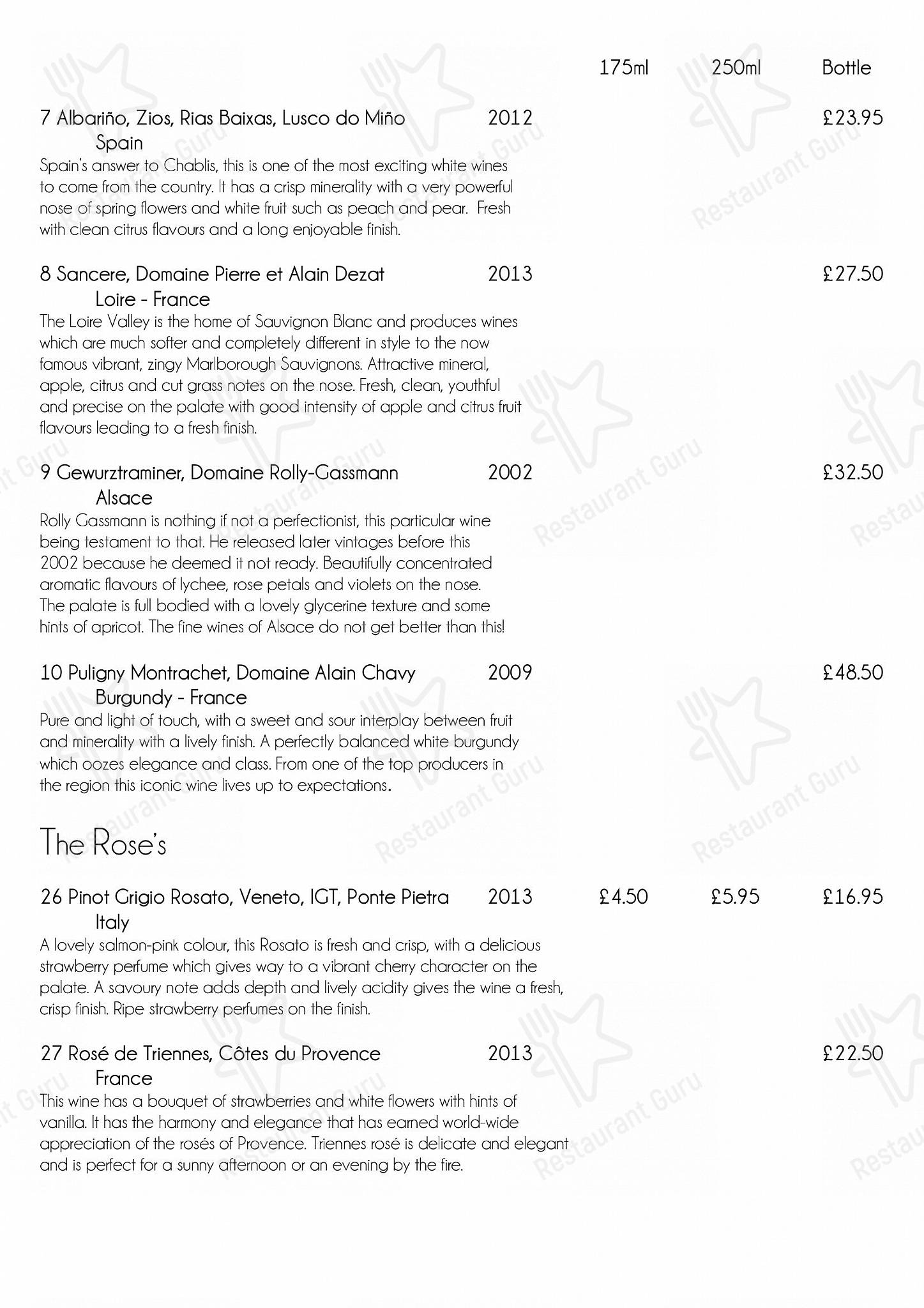 Menu at Kings Head pub & bar, Kettlewell, The Green