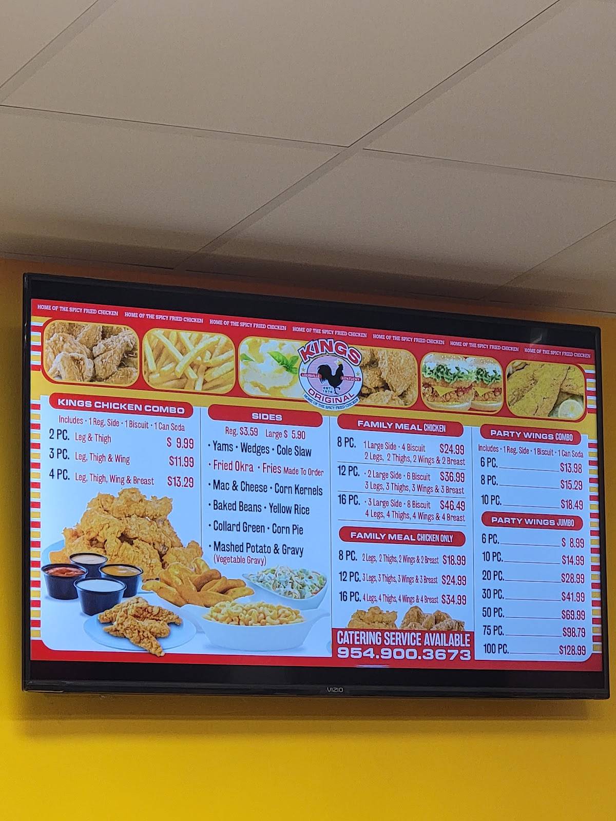 Menu at Kings Original - Home of The Spicy Fried Chicken restaurant ...