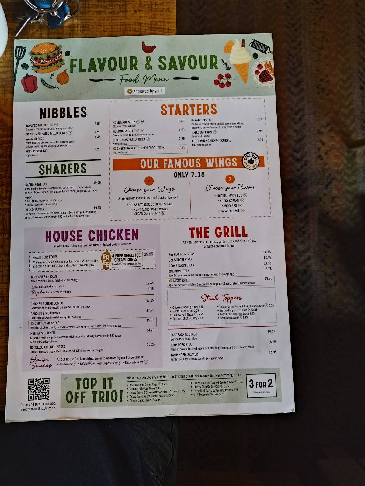 Menu at Kings Reach pub & bar, Biggleswade