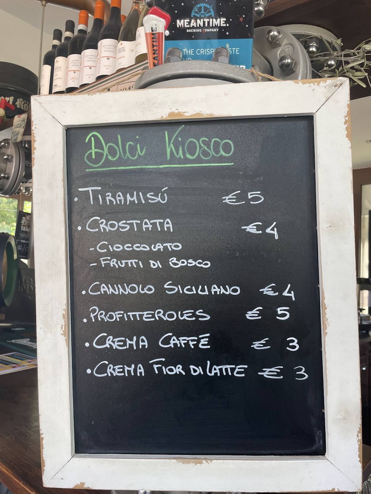Menu da Kiosko pub & bar, Caselette