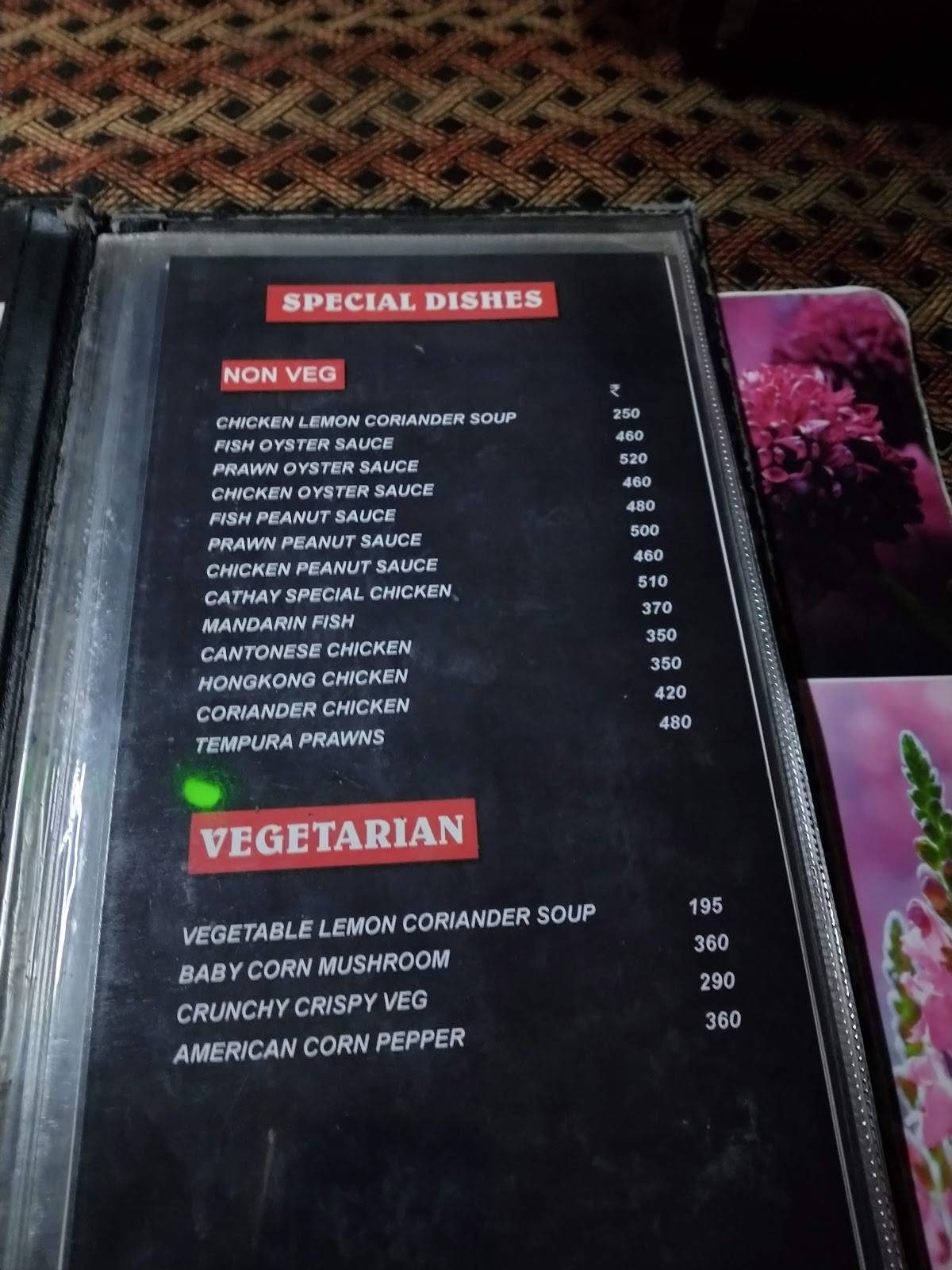 Menu at New Cathay Restaurant and Bar, Kolkata, GRAND HOTEL ARCADE