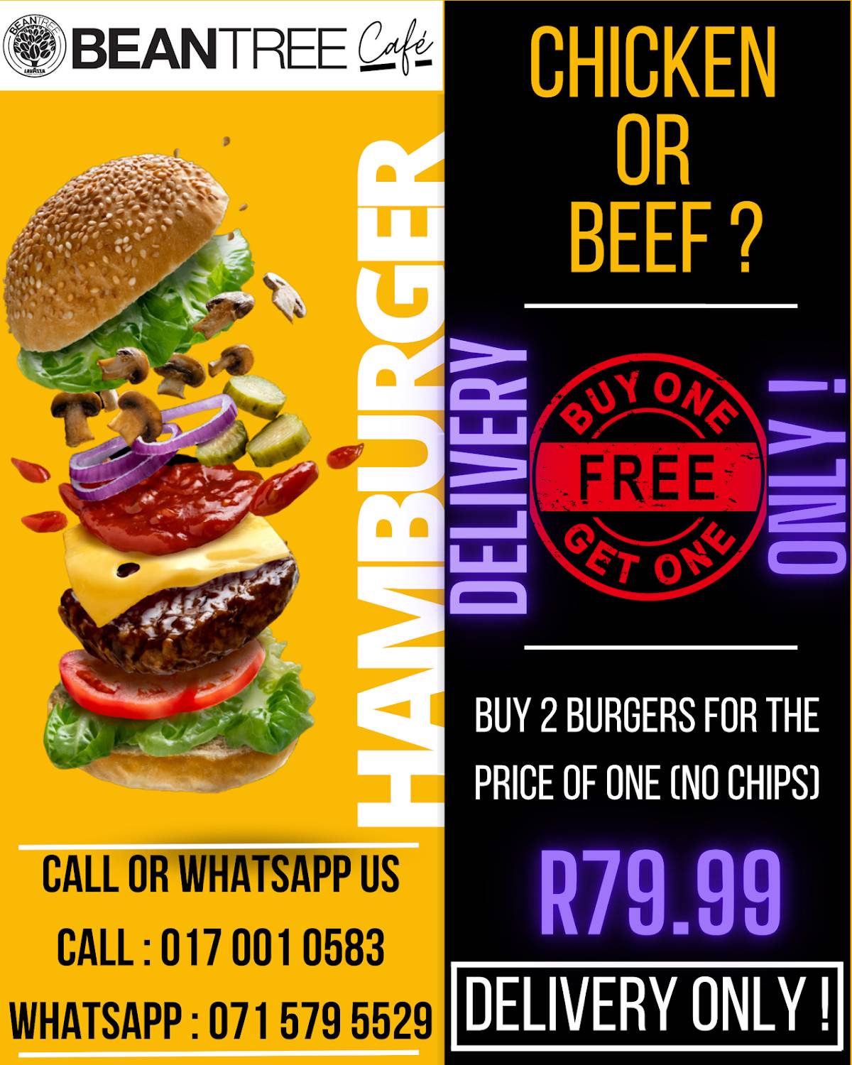 Carta del restaurante Kriel Bean Tree, Kriel