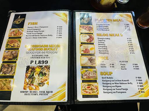 Menu at Krossroads Restobar/Inn, Bagac