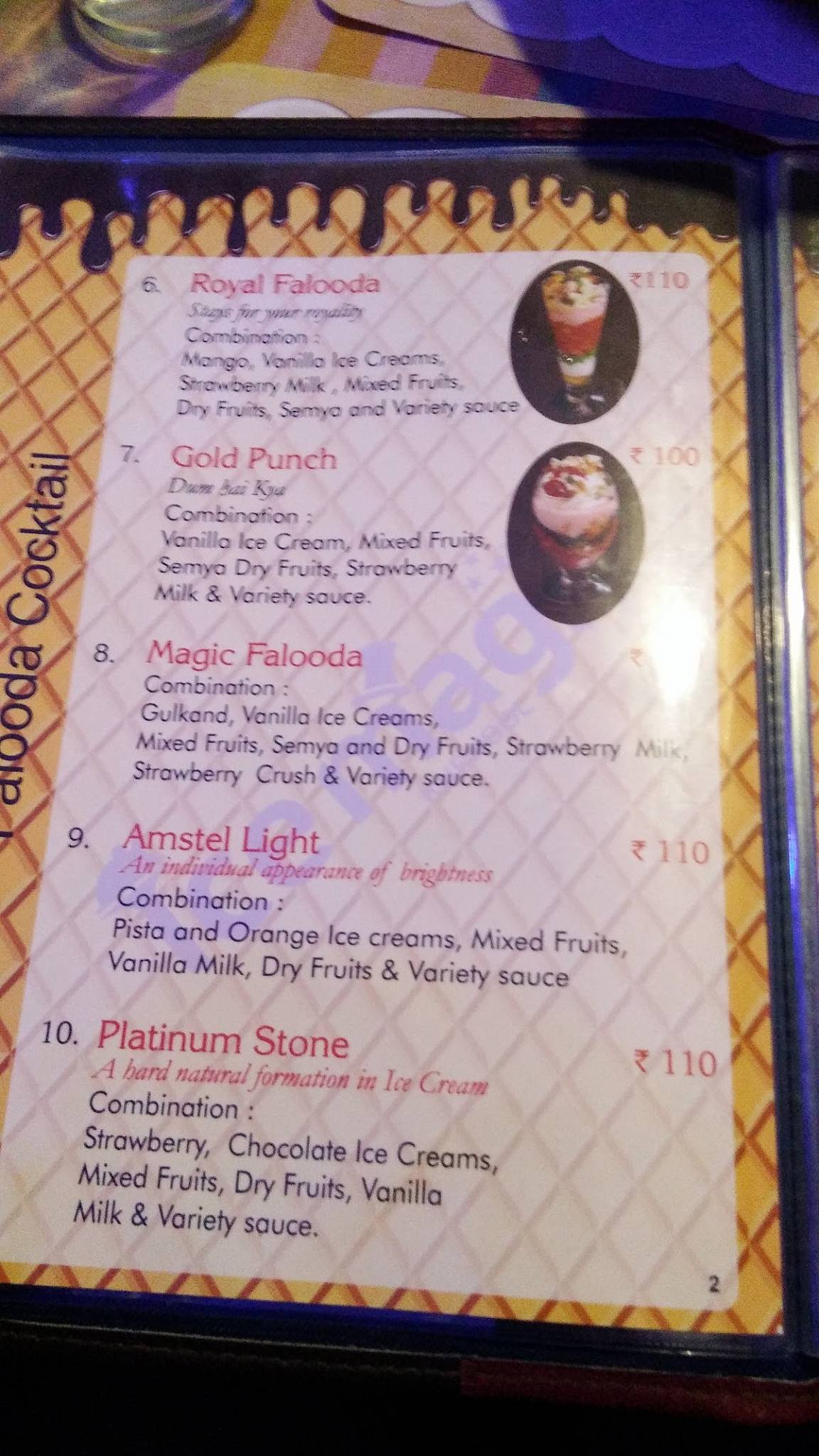 Menu at Ice Magic Ice Cream Parlour, Kurnool