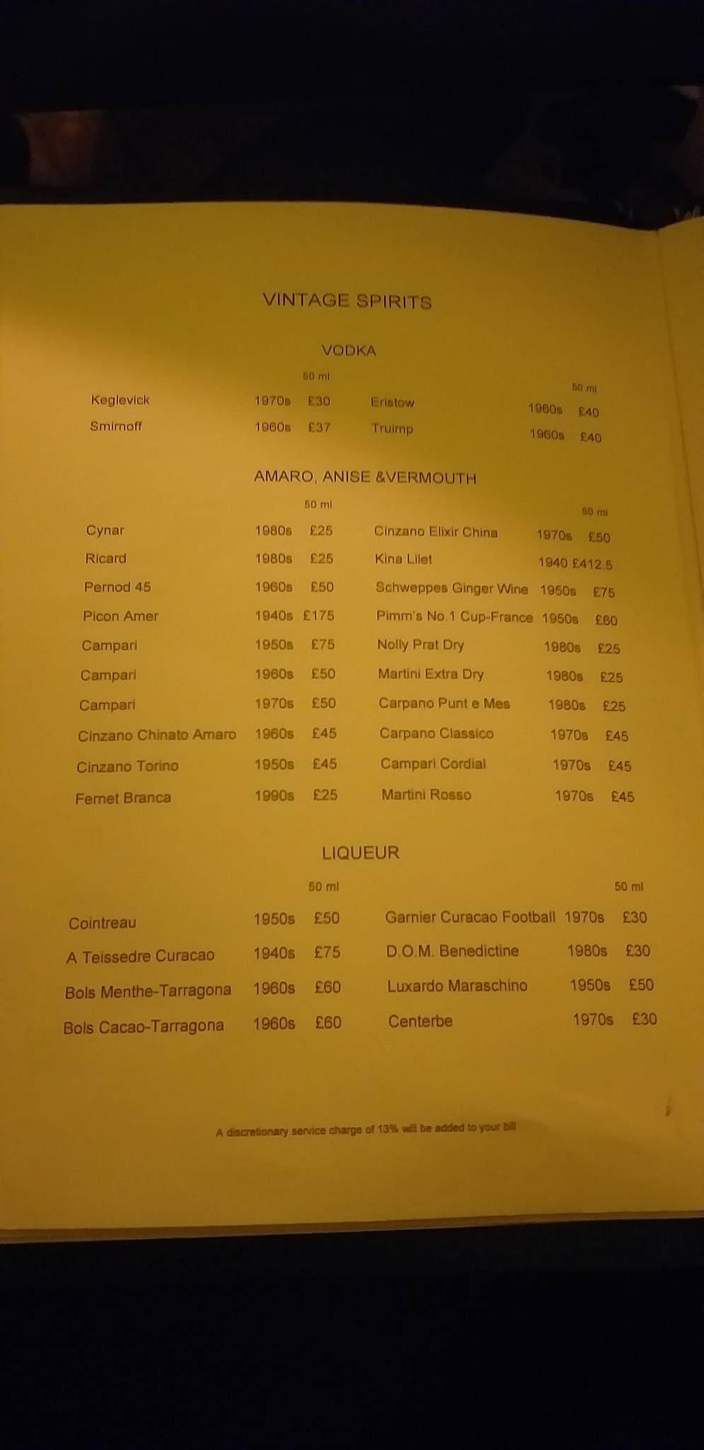 Menu at Kwãnt Mayfair pub & bar, London