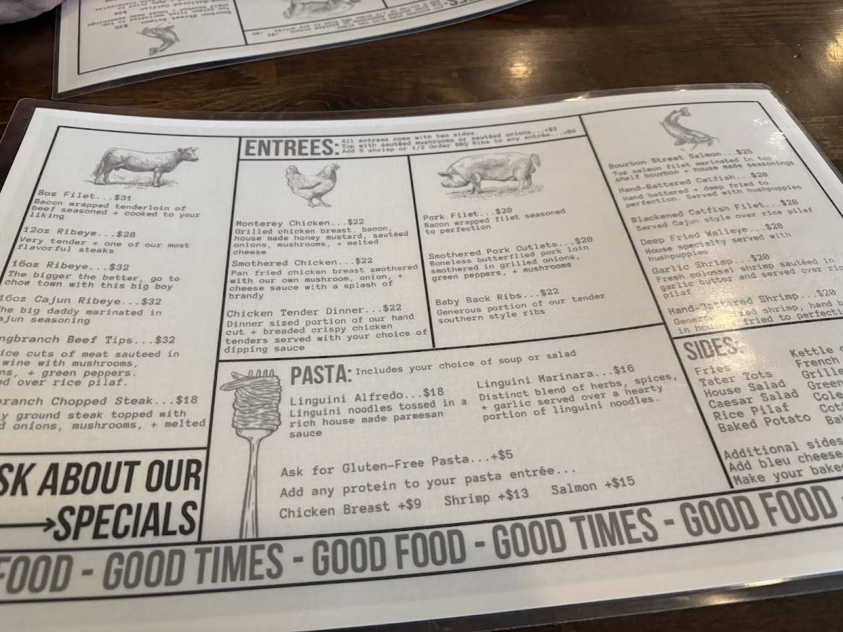 Menu at LONGBRANCH GRILL pub & bar, Shelbyville, W Main St Suite A
