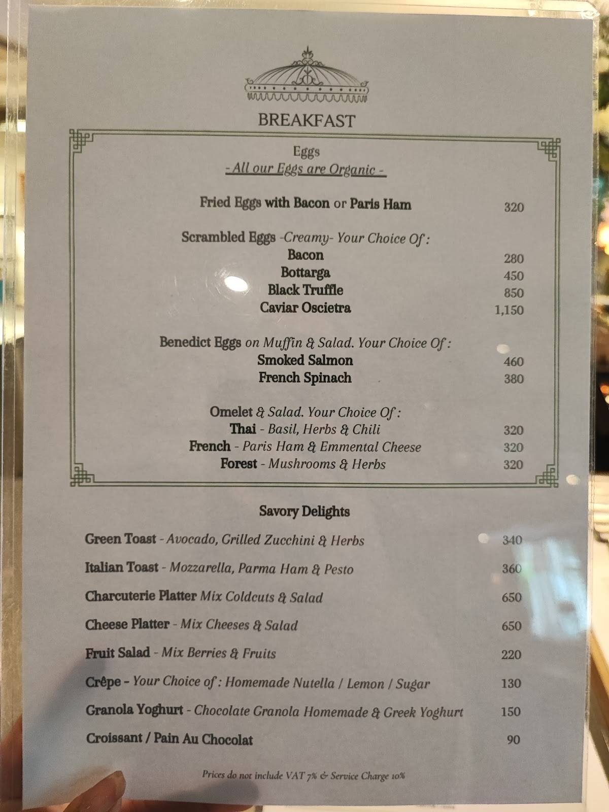 Menu at LUNA By Clara restaurant, Bangkok