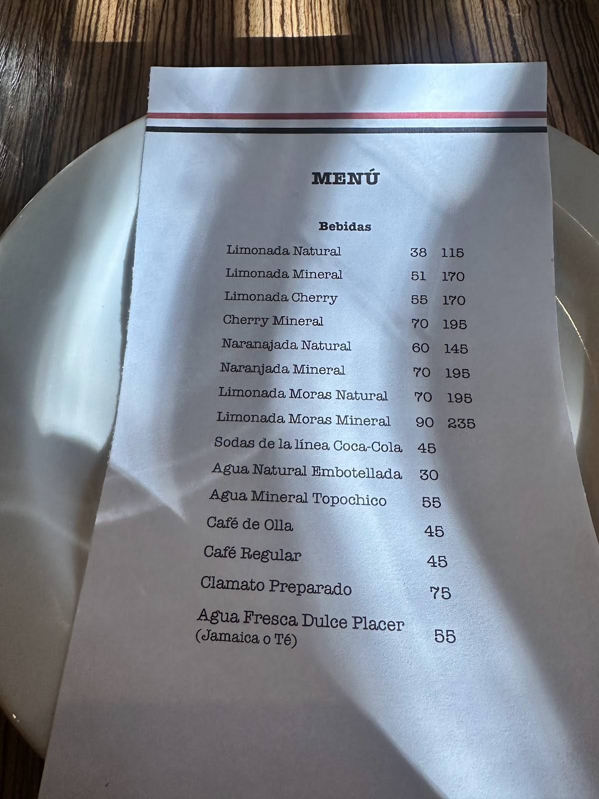 Carta de barbacoa La Casa del tutuli, Mexicali