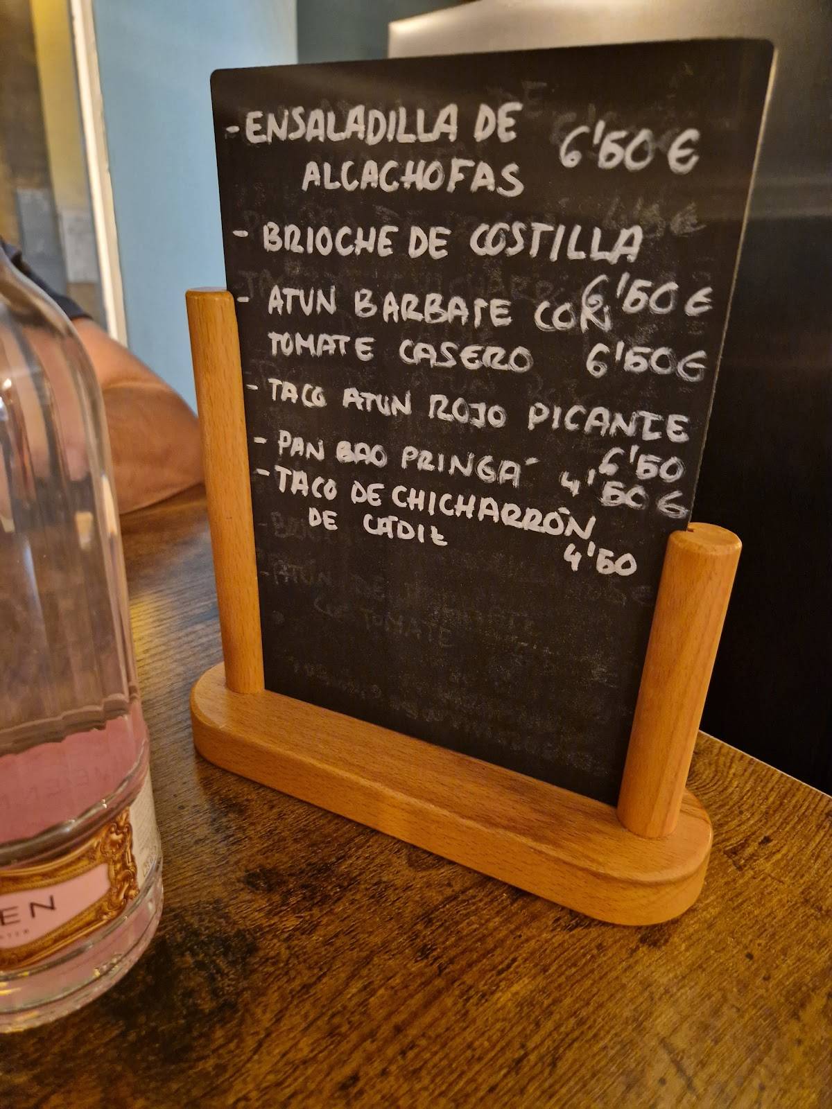 Carta de Bar La Cata Vinos&Tapas, Sevilla, Calle Pavía 12