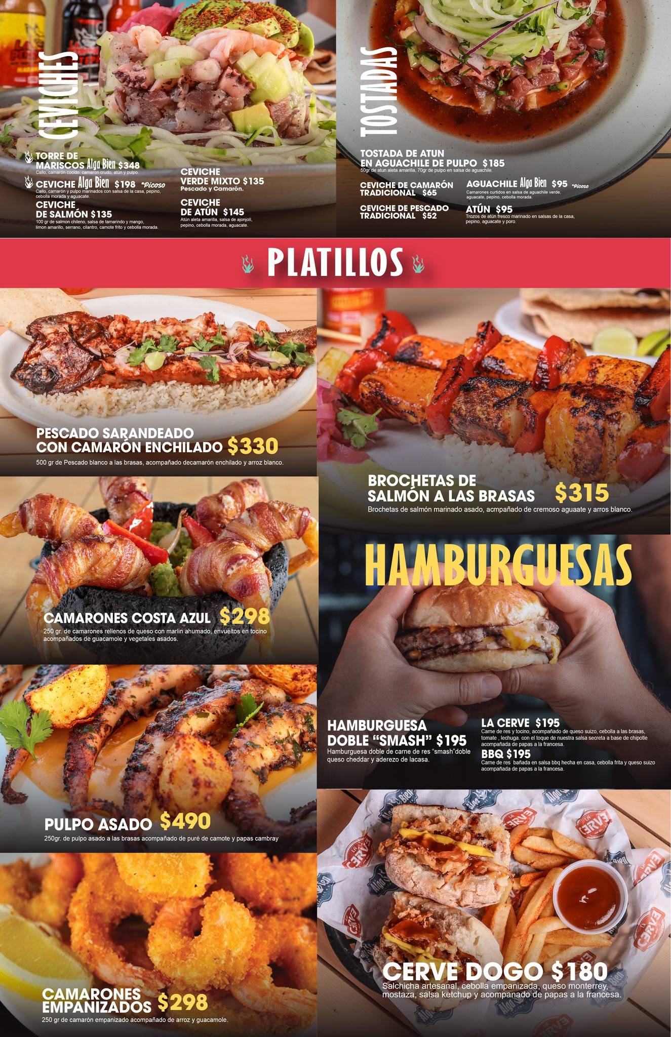 Carta del pub y bar La Cerve Playas, Tijuana