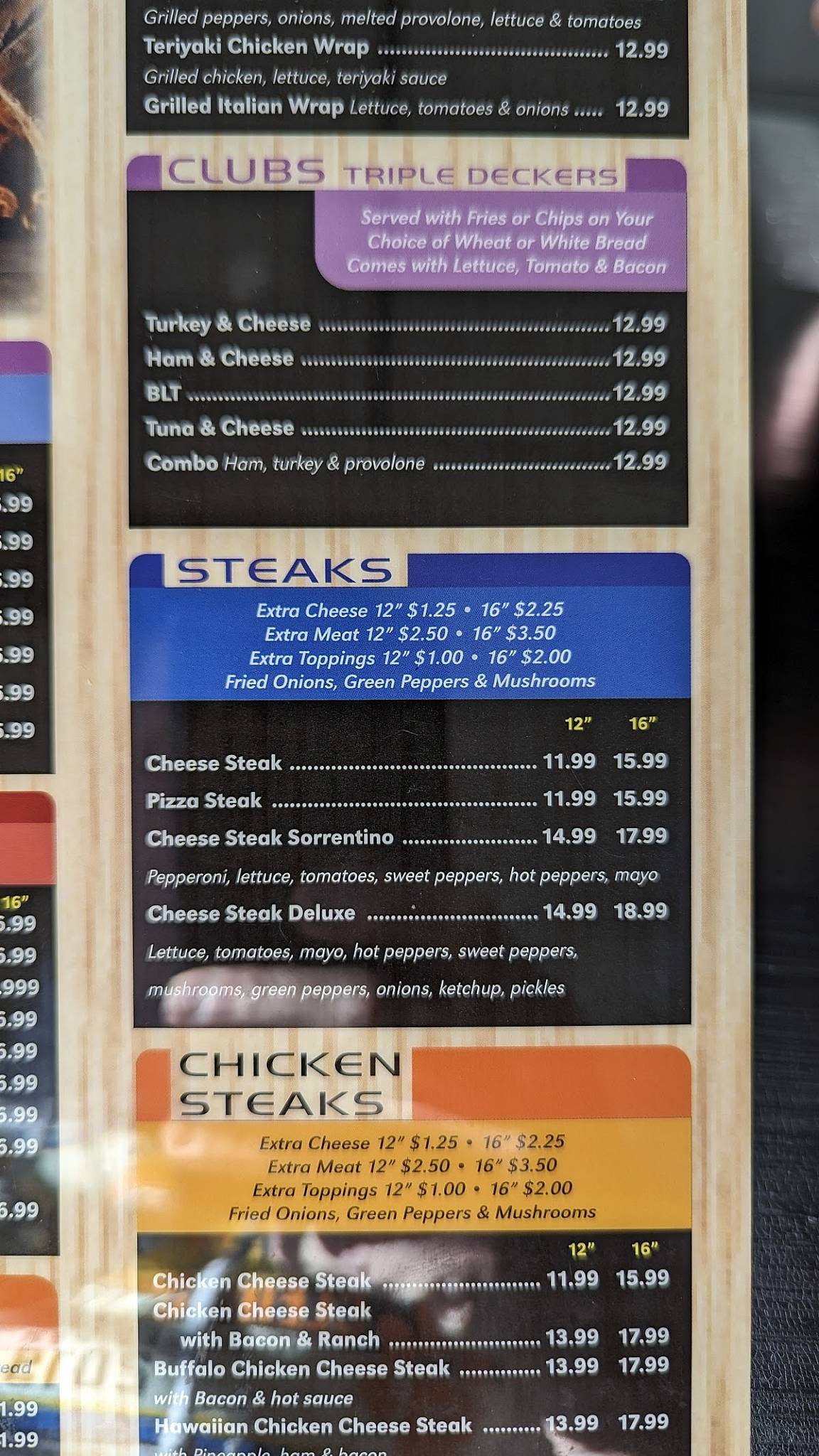 Menu at La Delizia Pizza pizzeria, Greensboro, 322 N Main St