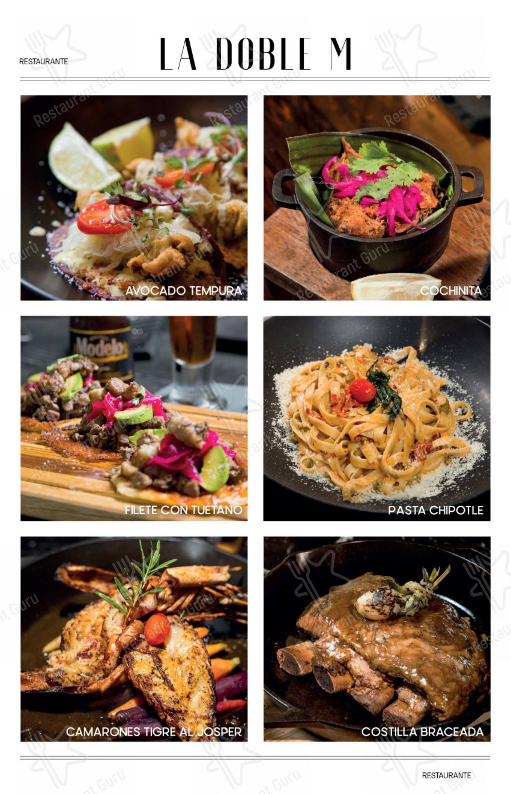 Menu at La Doble M Restaurant & Bar, McAllen