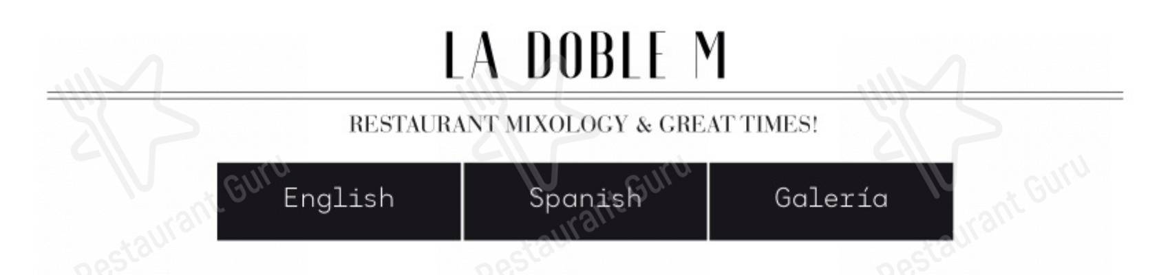 Menu at La Doble M Restaurant & Bar, McAllen