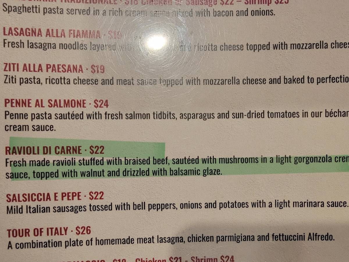 Menu at La Fiamma Italian Kitchen pub & bar, Alexandria