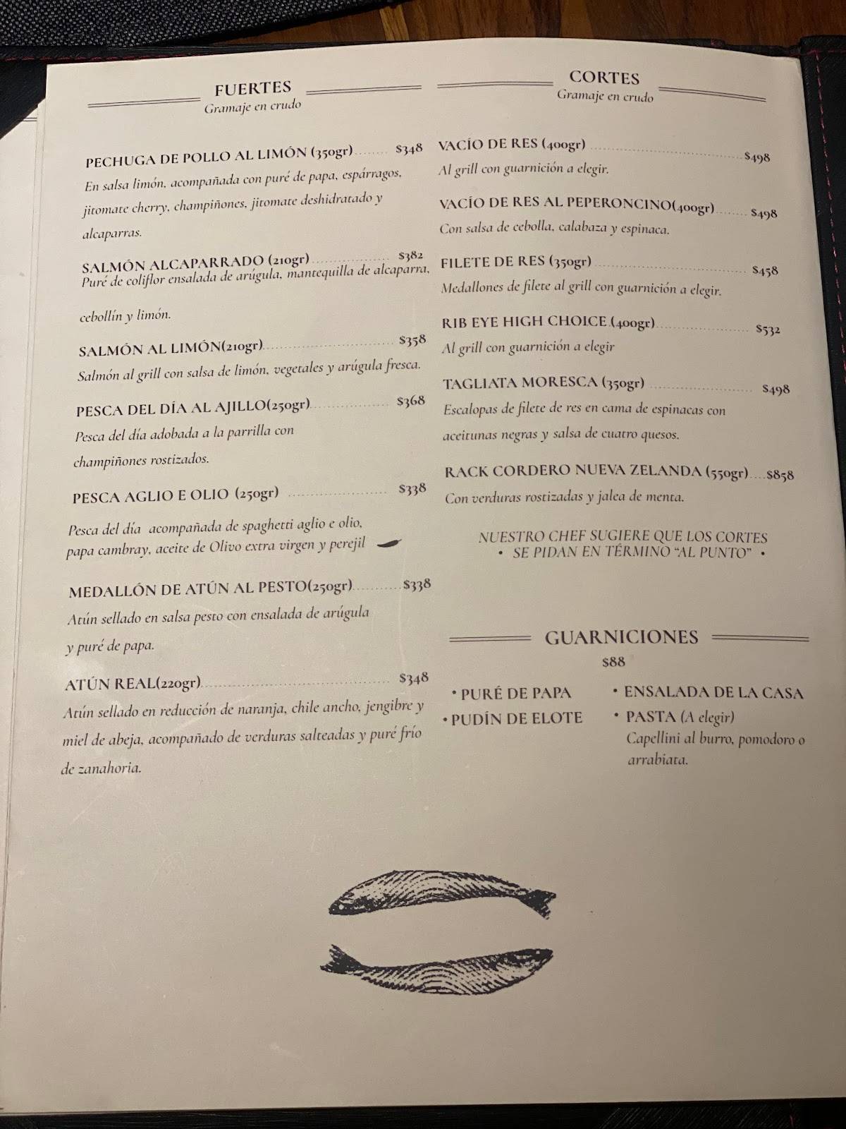 Carta del pub y bar La Moresca Andares, Zapopan, Blvd. Puerta del ...