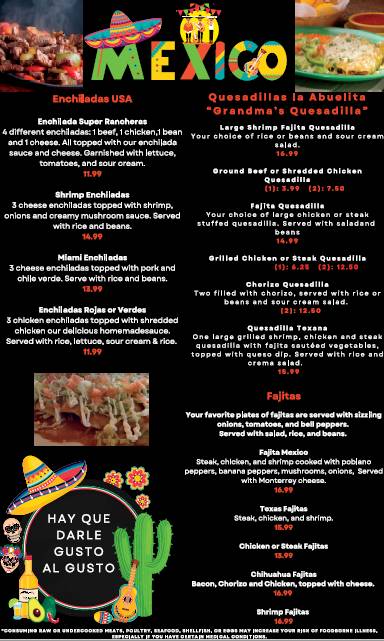 Menu at La Reina Mexican Grill #2 restaurant, Waverly