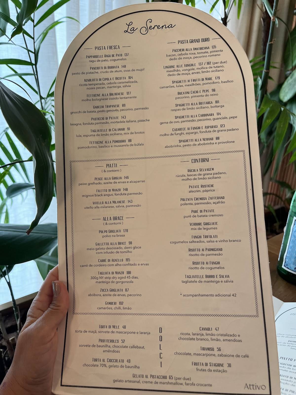 Menu em La Serena JK Iguatemi restaurante, São Paulo