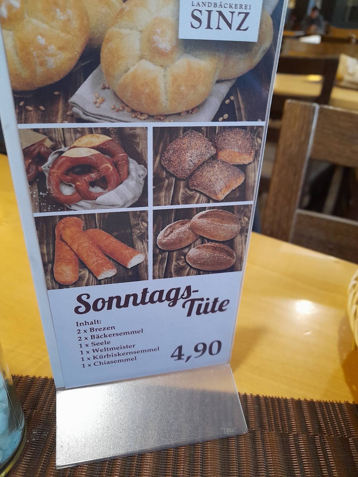 Speisekarte von Landbäckerei Sinz & Kaffee Kempten, Kempten (Allgäu ...
