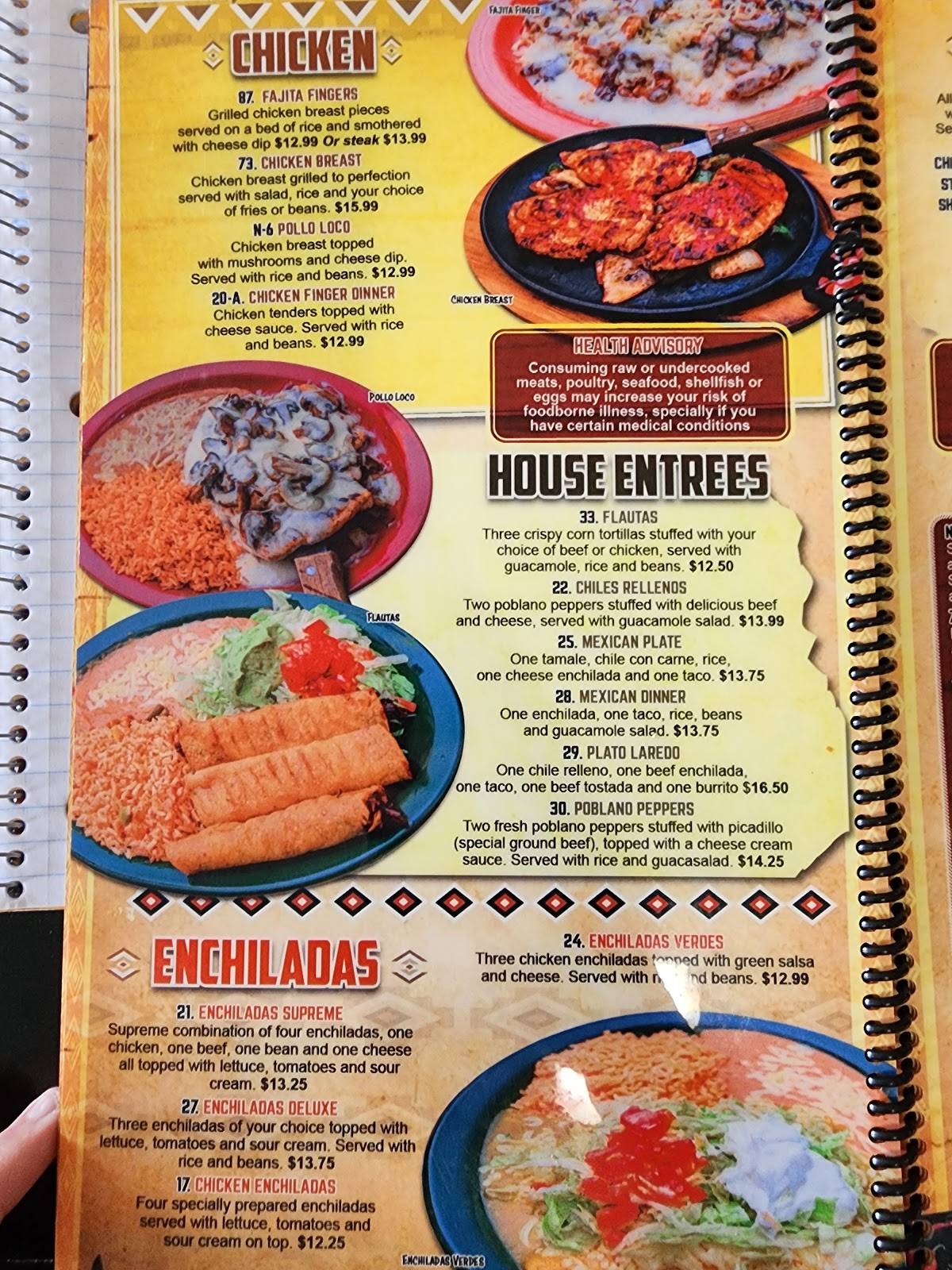 Menu at Laredo Grill restaurant, Quincy
