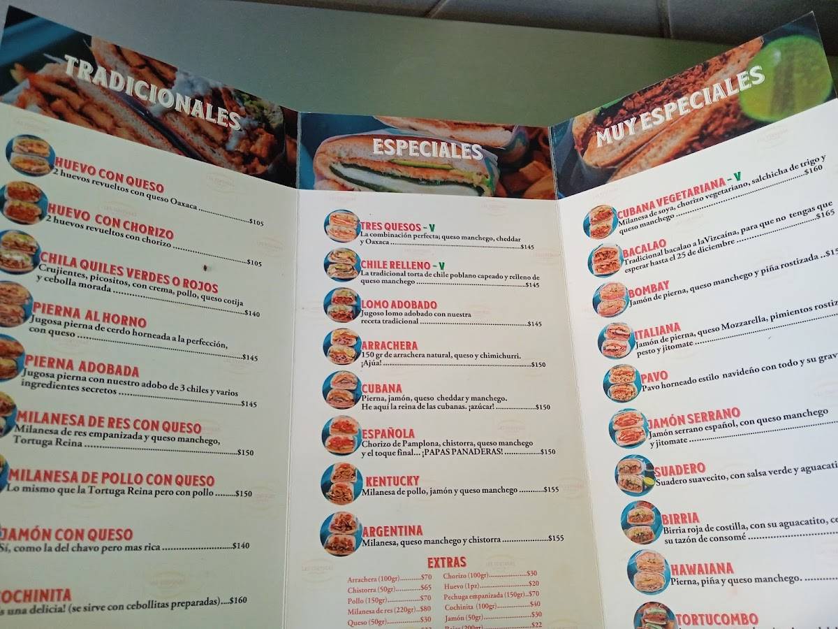Menu at Las Tortugas de Polanco restaurant, Mexico, Vosgos 42