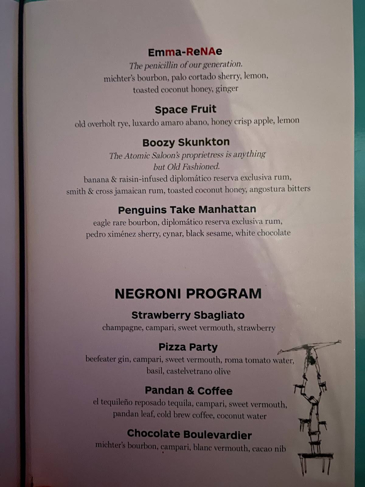 Menu at Superfrico pub & bar, Las Vegas