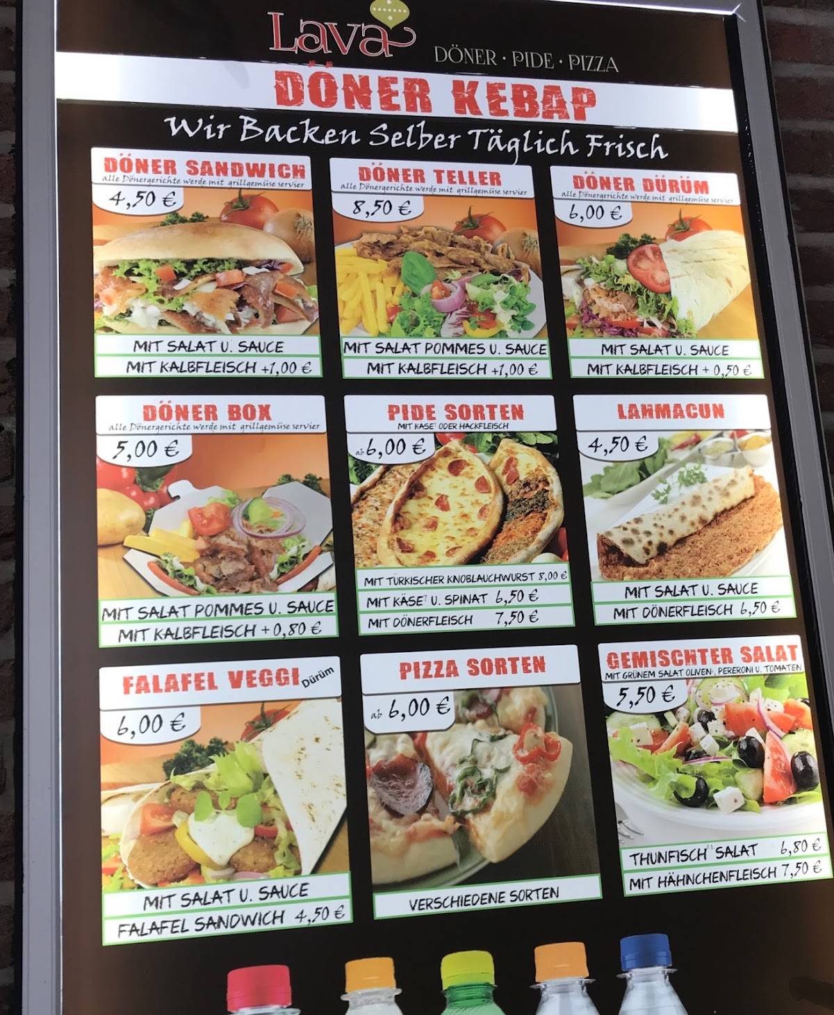 Speisekarte von Lava - Döner, Pide, Pizza, München