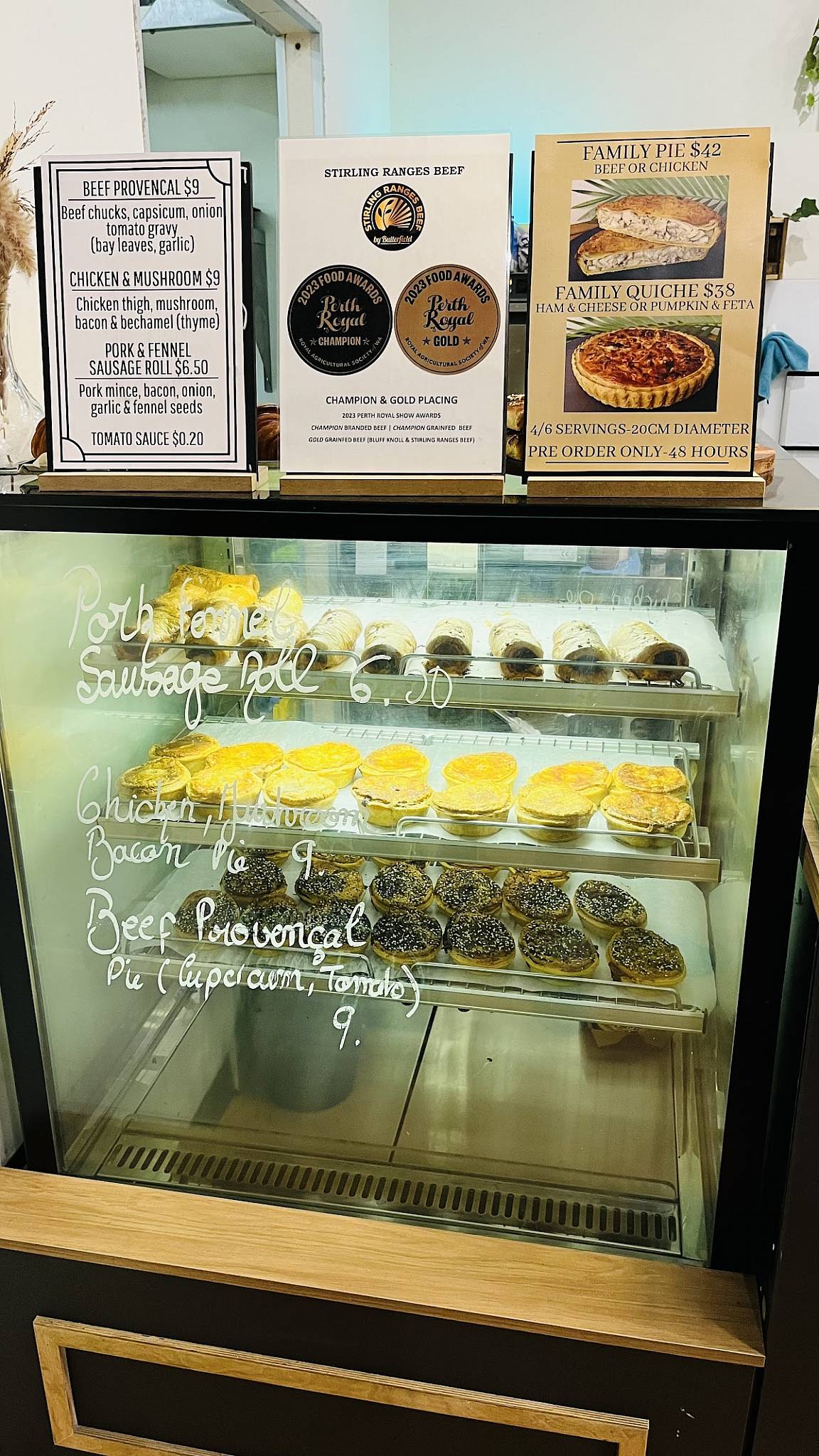 Menu at Layers Bakery, Subiaco