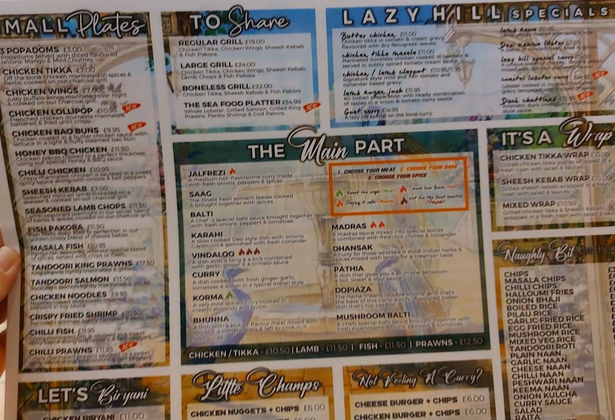 Menu at Lazy Hill Tavern Ale Pub & Kitchen, Walsall