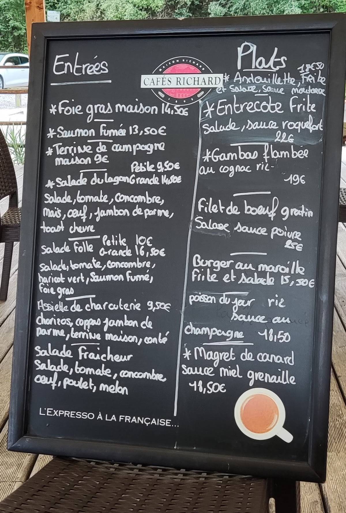 Menu au Le Lagon Bleu restaurant, Latilly, Rue de