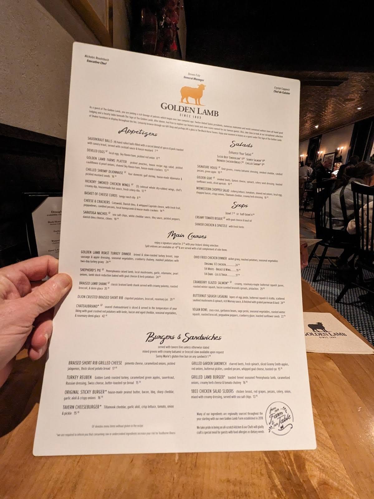 Menu at Black Horse Tavern pub & bar, Lebanon