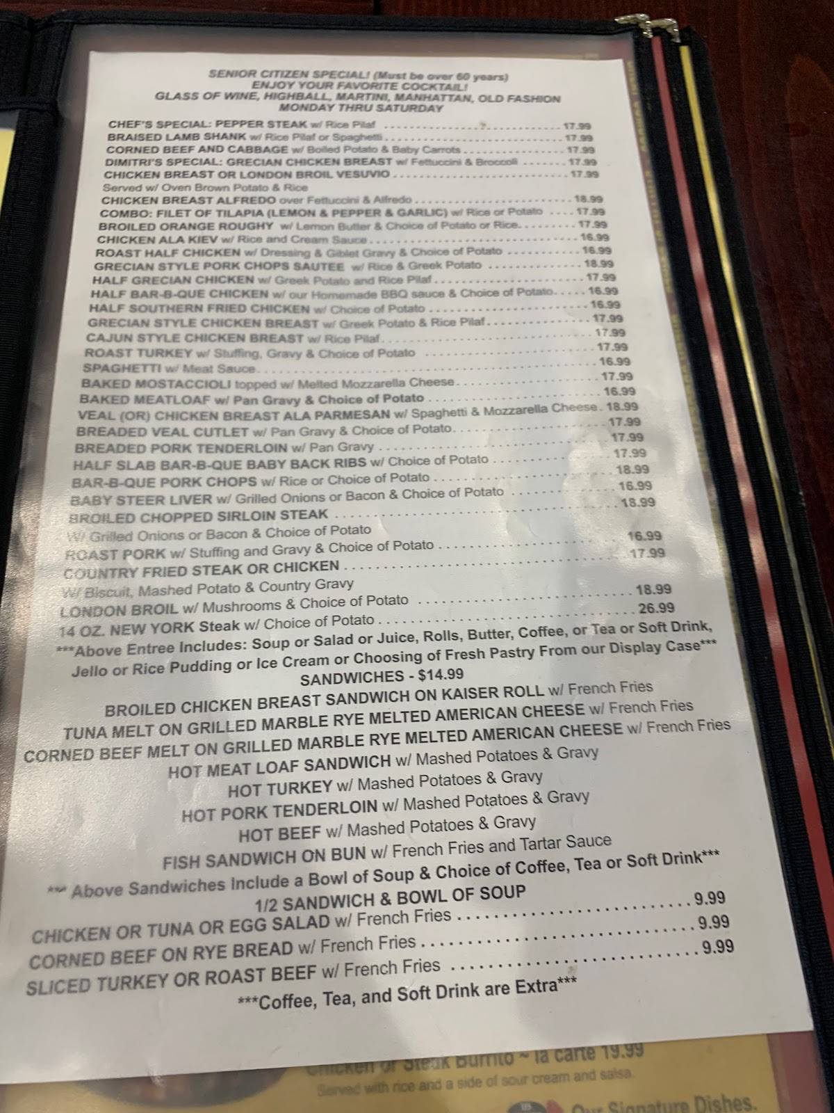 Menu at Les Brothers Restaurant, Oak Lawn, S Ridgeland Ave