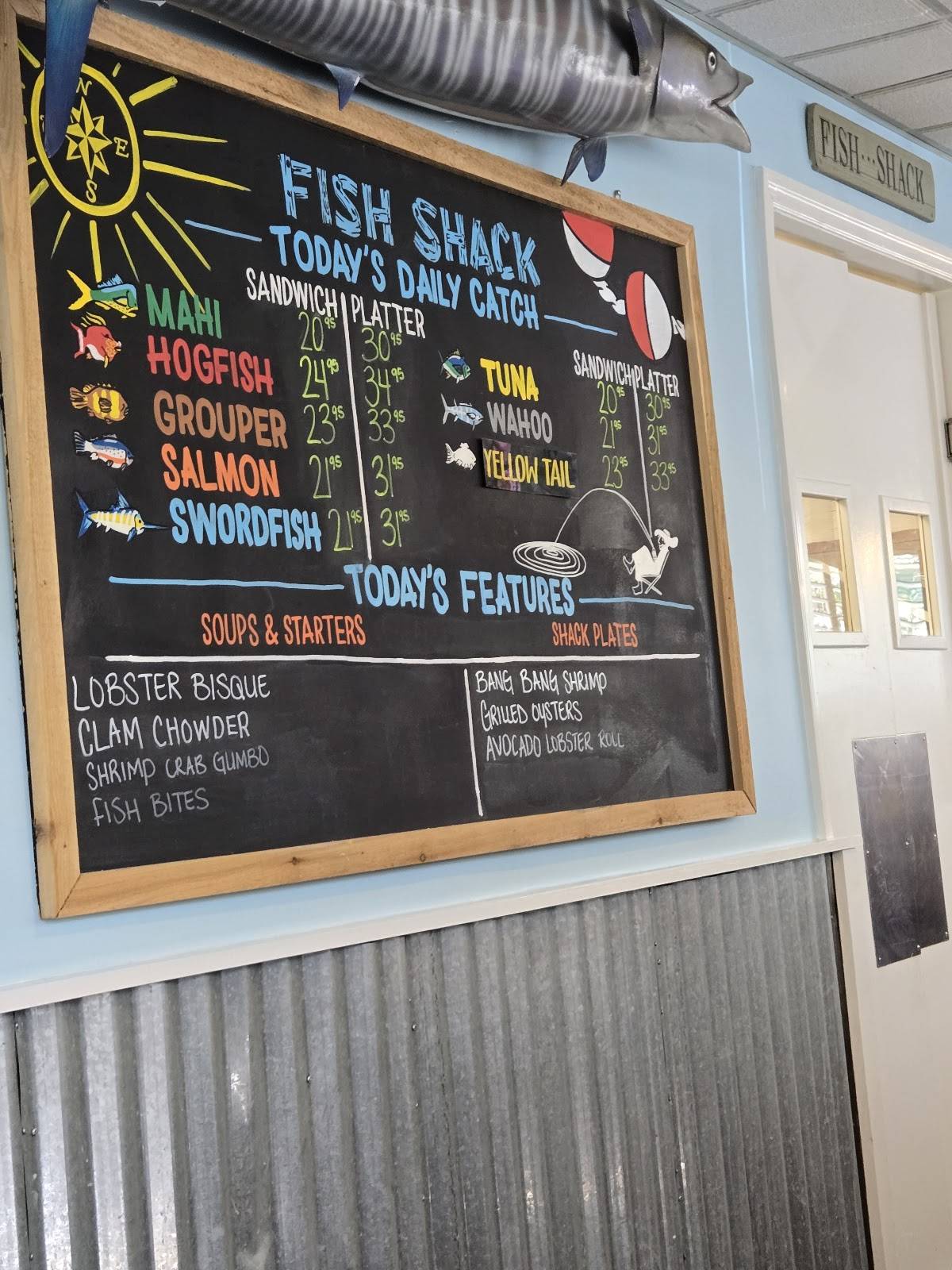 Menu at Fish Shack restaurant, Lighthouse Point, N Federal Hwy