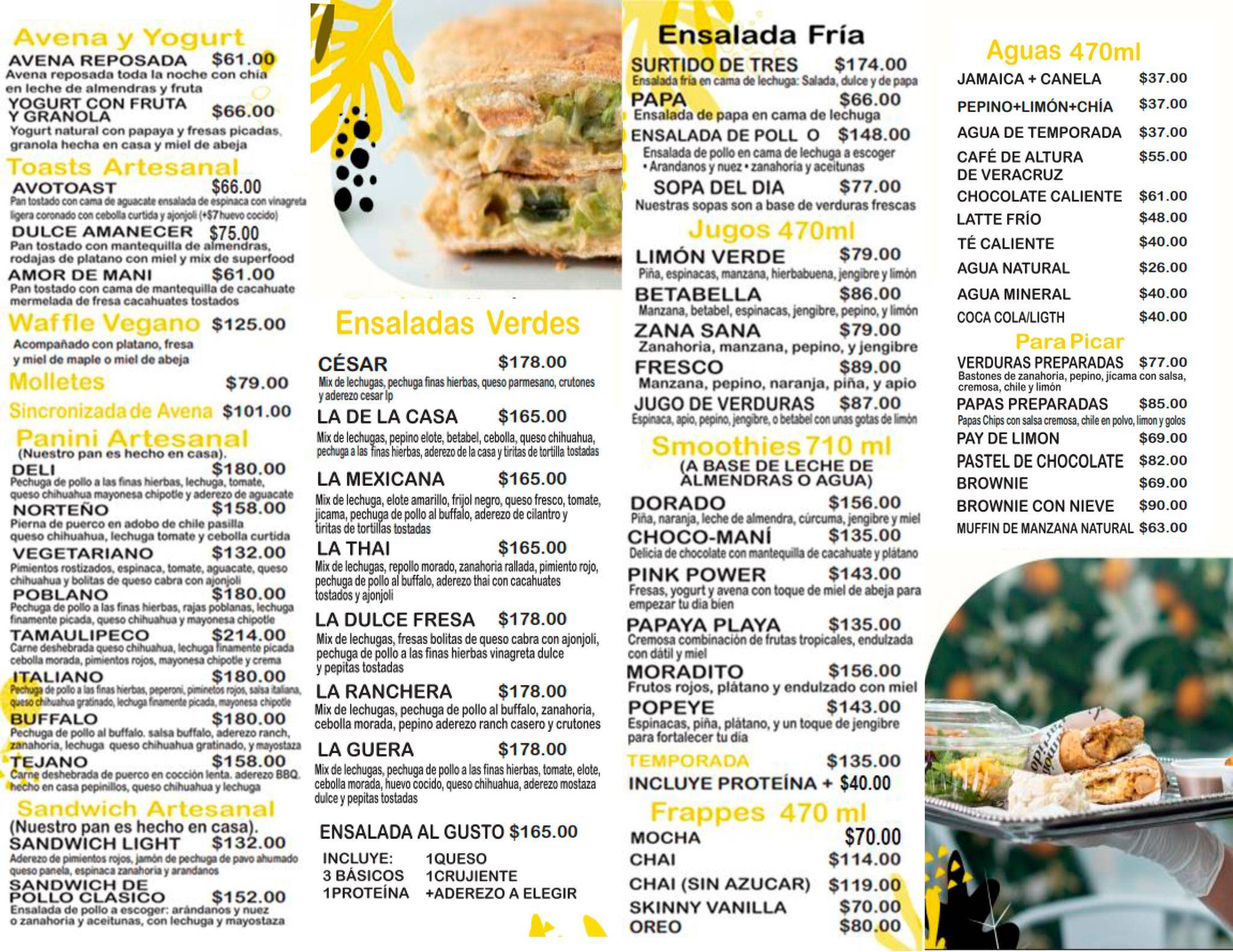 Carta del restaurante Limón Partido Deli+Mercado, Matamoros