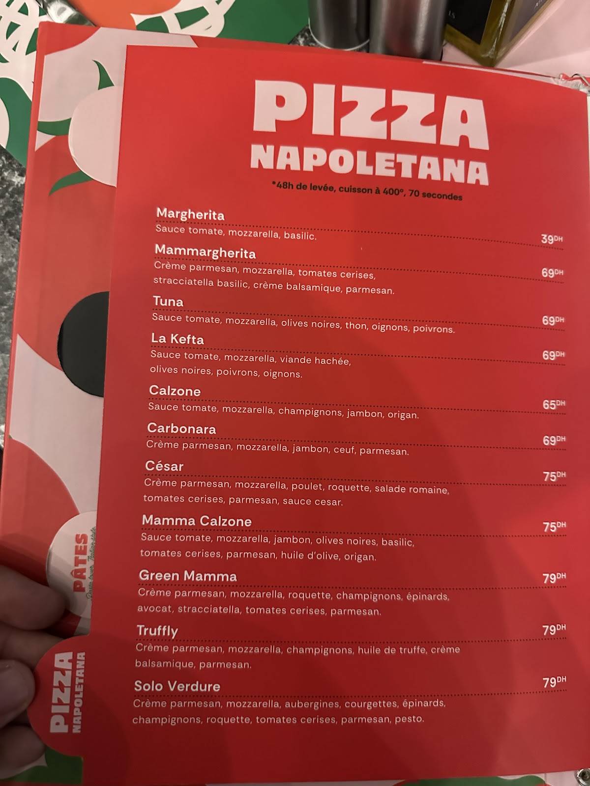 Menu au Little Mamma Bir Anzarane restaurant, Casablanca, Rue Kaid al ...