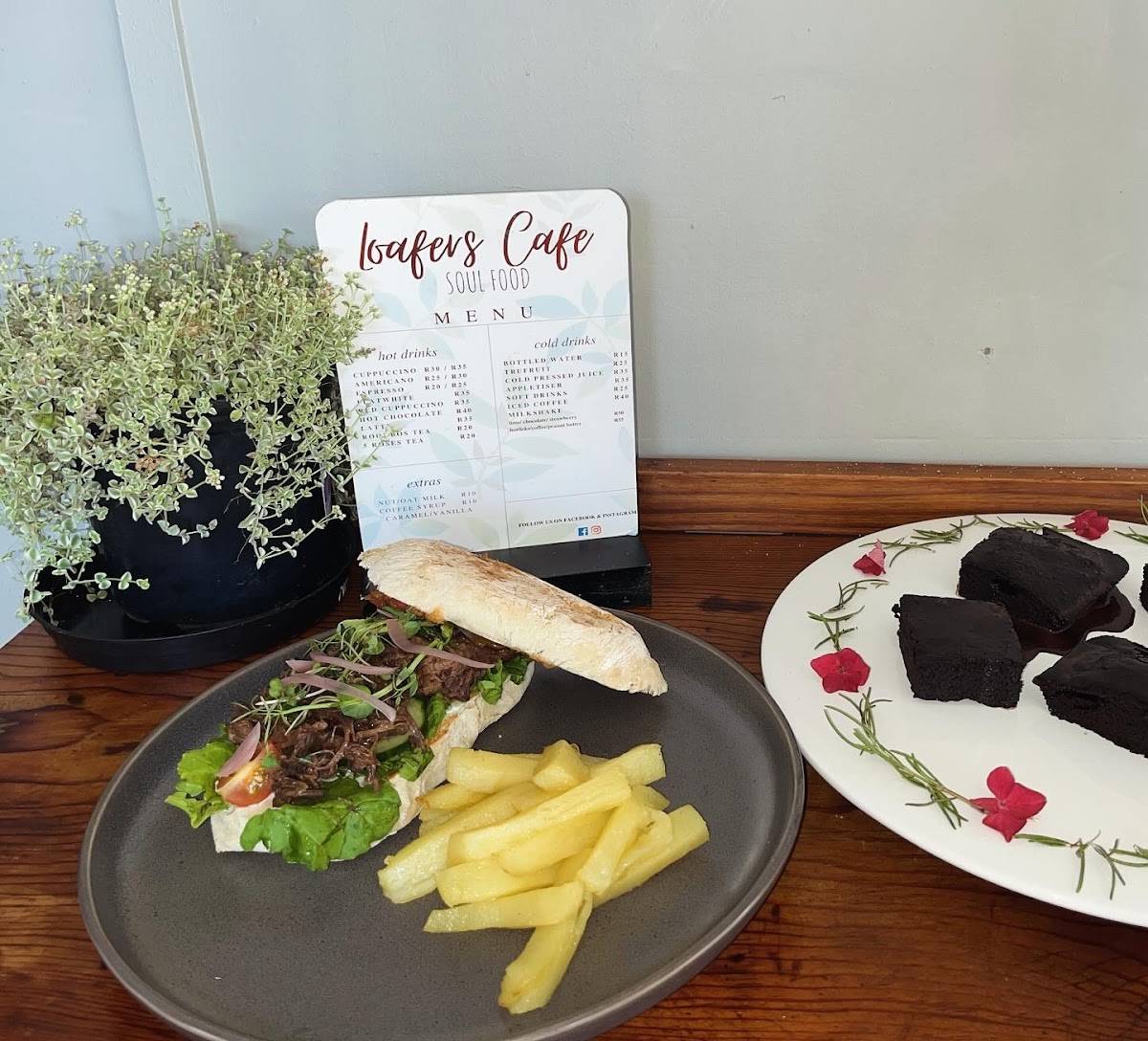 Menu at Loafers Cafe, Kokstad