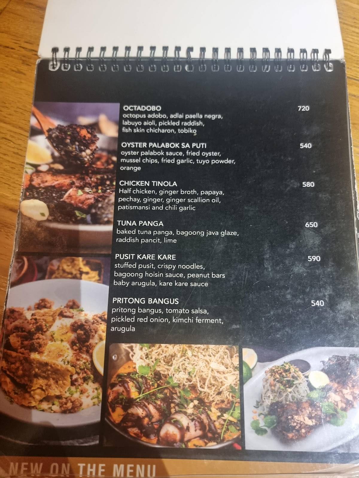 Menu at Locavore BGC restaurant, Taguig, Forbes Town Center